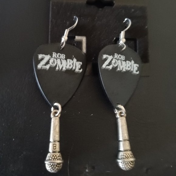 ROB ZOMBIE' | Jewelry | Rob Zombie Guitar Pick Earrings | Poshmark